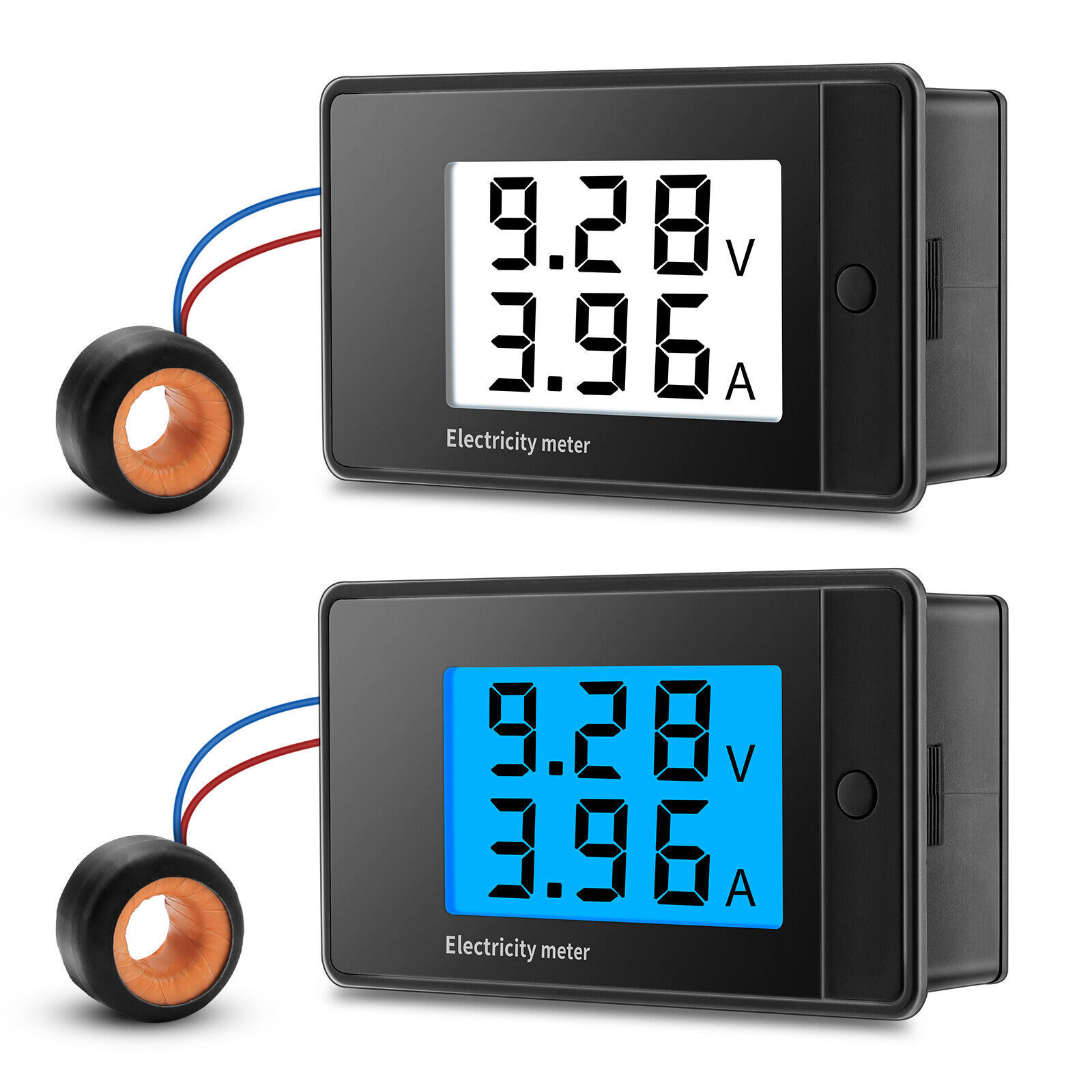 LCD Panel Digital Monitor Voltage Voltmeter Ammeter Watts 100A 85-400V ...