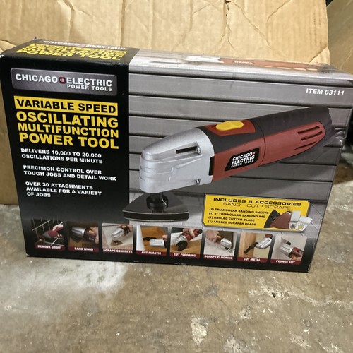Chicago Electric 62866 Oscillating Multi-Tool - Red for sale online | eBay
