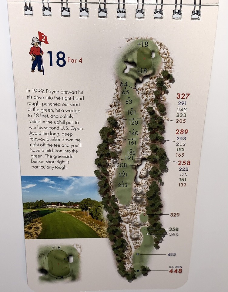 2024 US Open Pinehurst Yardage Guide course # 2 pga golf new | eBay
