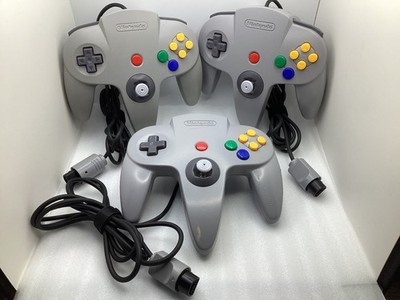One Nintendo 64 Authentic Gray Controller -Clean-Tested and Working | eBay