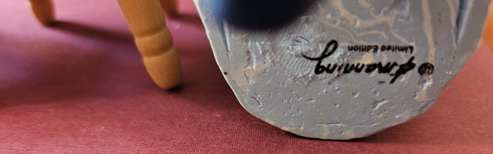 DIANA MANNING shelf sitters School Teacher & Realtor claymation statues ...