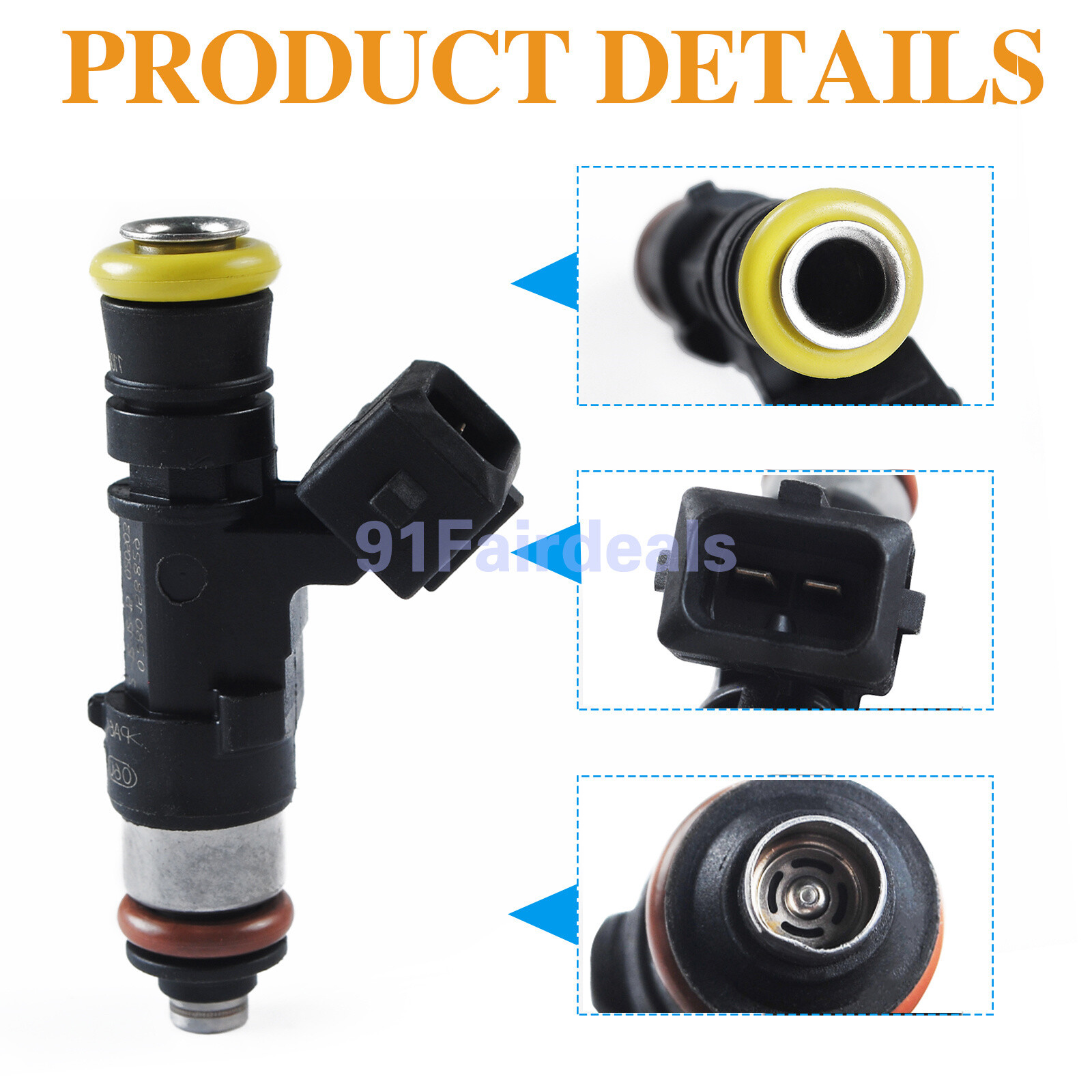 Bosch 0280158829 210lbs 2200cc High Impedance EV1 Connector Fuel ...