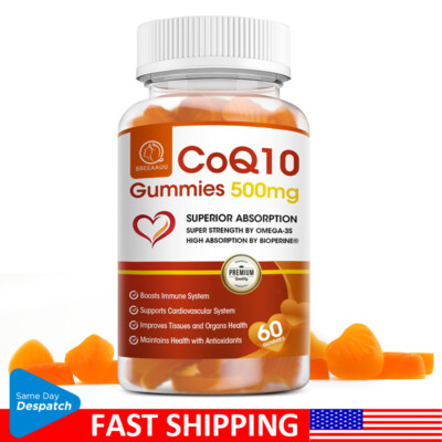 500mg Coenzyme Q10 Gummies Natural Heart Health Support - High ...