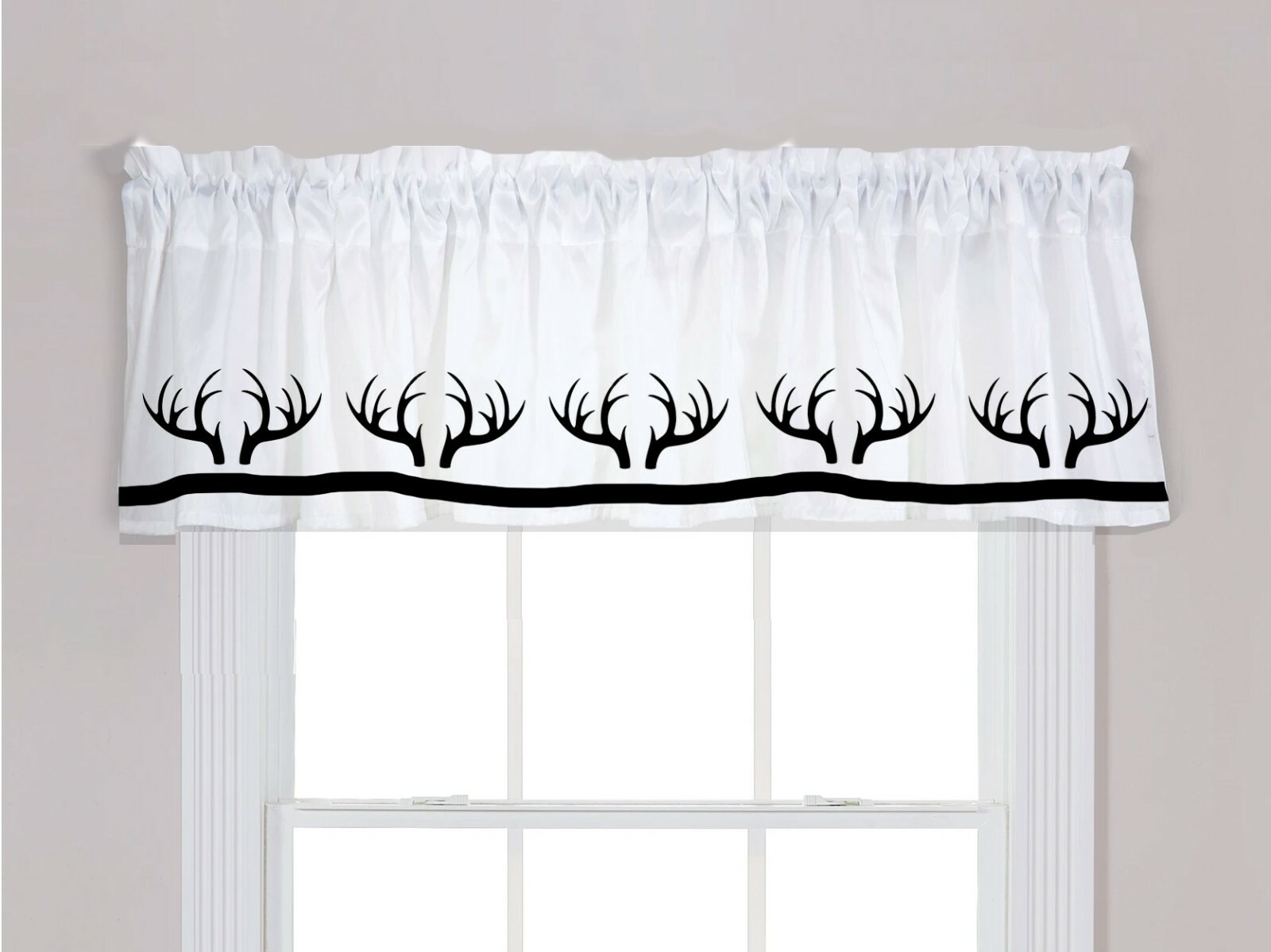 Deer Antlers Cabin Lodge Window Valance in Your Choice of Colors ...
