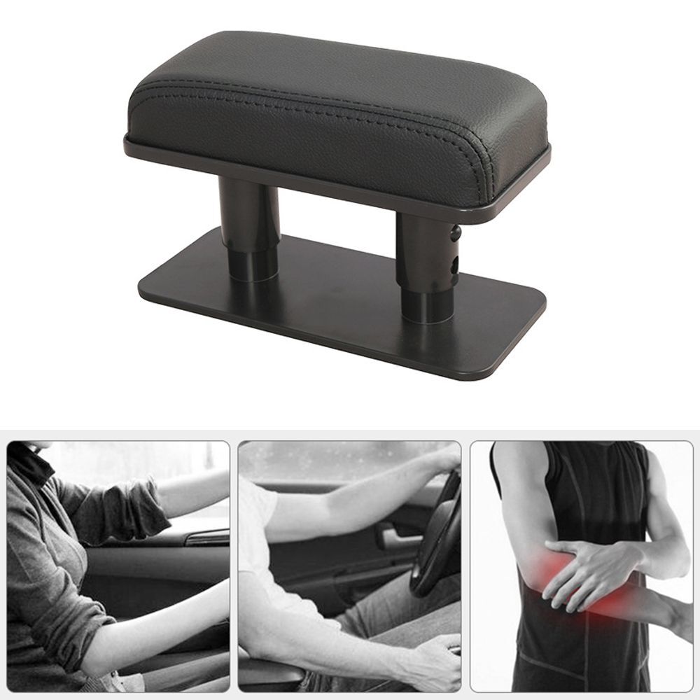 Leather Auto Arm Rest Pad Car Armrest Holder Left Elbow Rest Adjustable ...