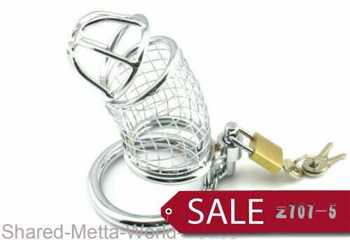 Stainless Steel Male Chastity Device Belt Chastity Cage Locks Restraint ...
