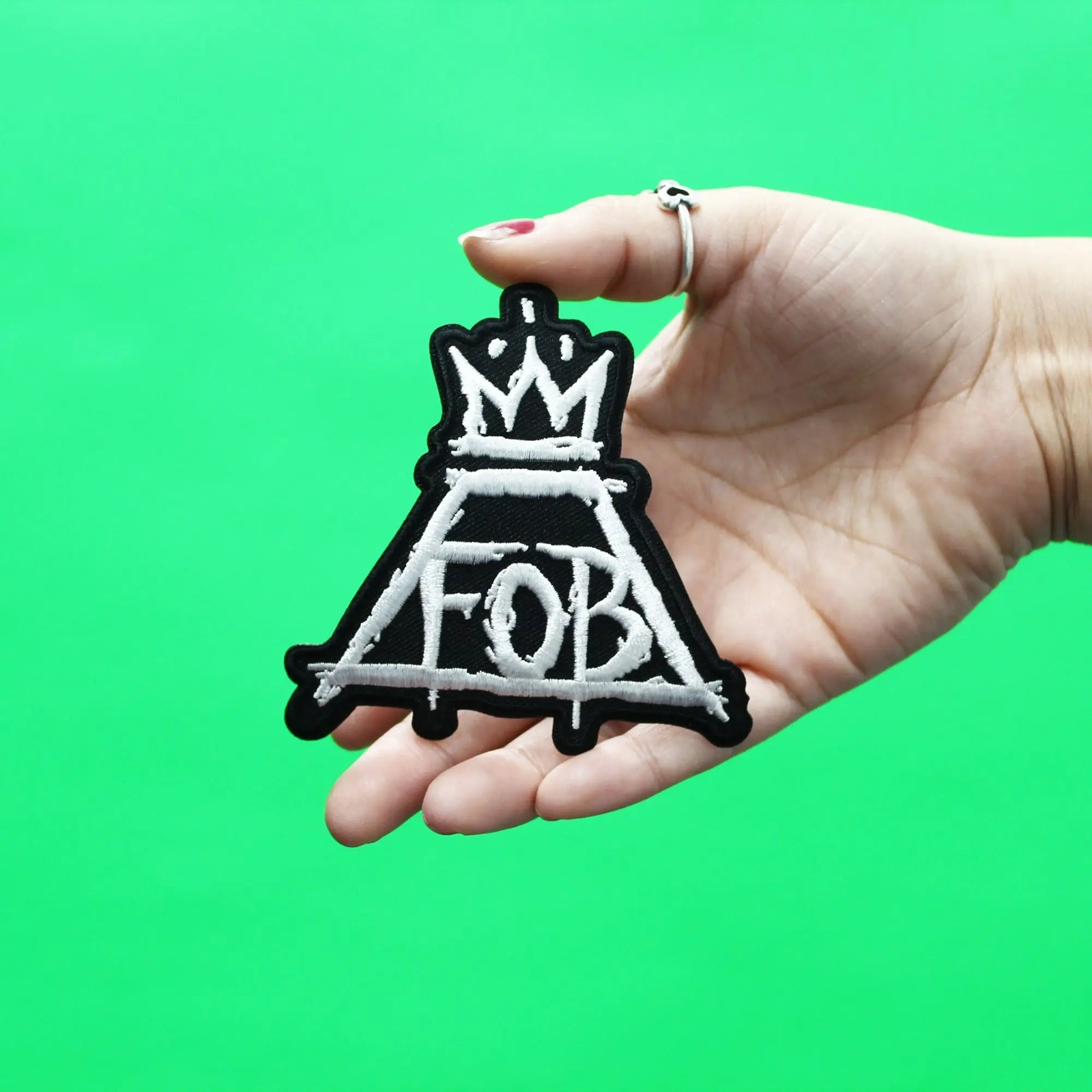 Fall Out Boy Patch FOB Crown Logo Embroidered Iron On | eBay