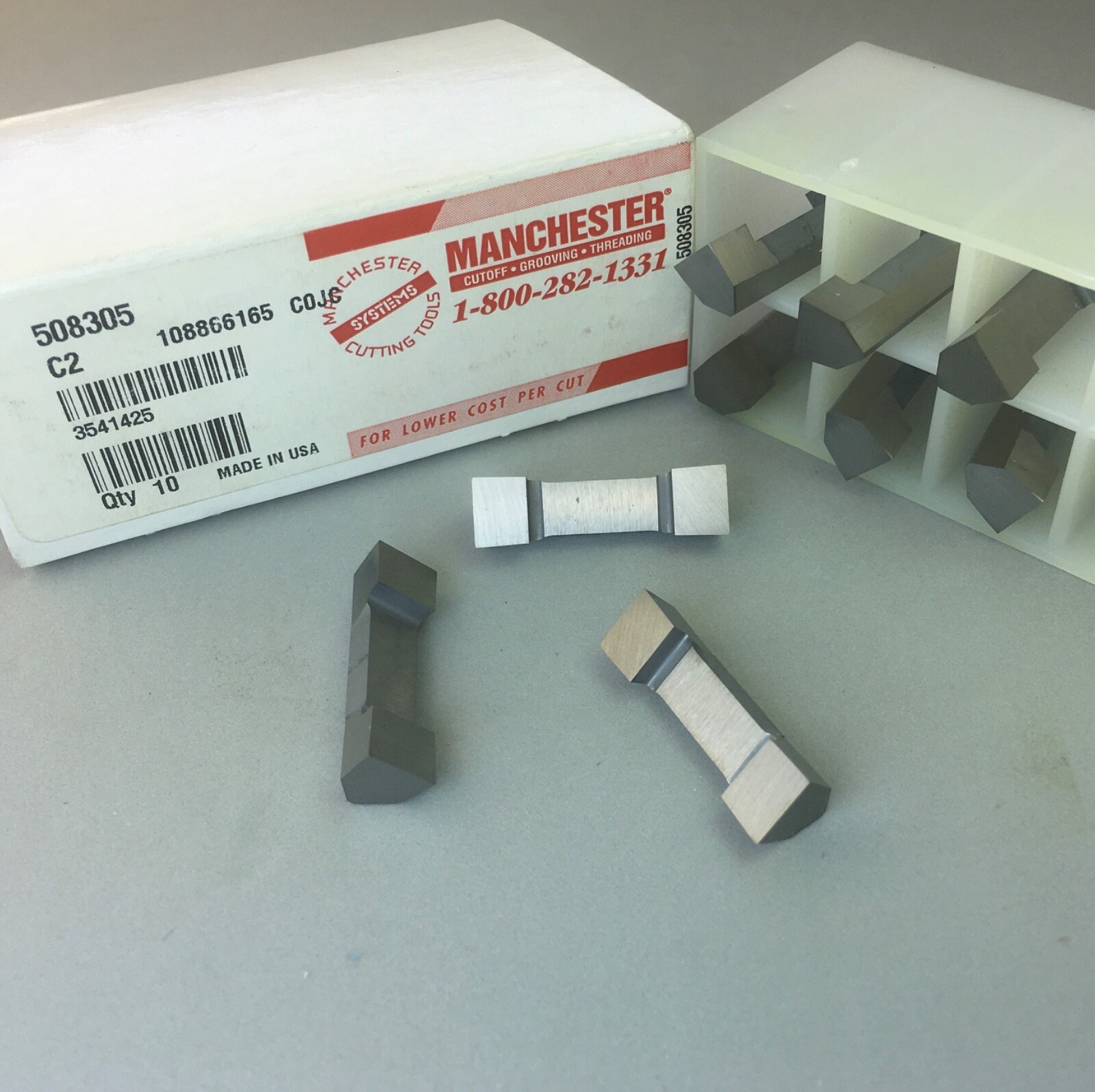 9) MANCHESTER 508 305 Carbide Grooving Inserts 5/16. ” .010”rad C2🎯 ...