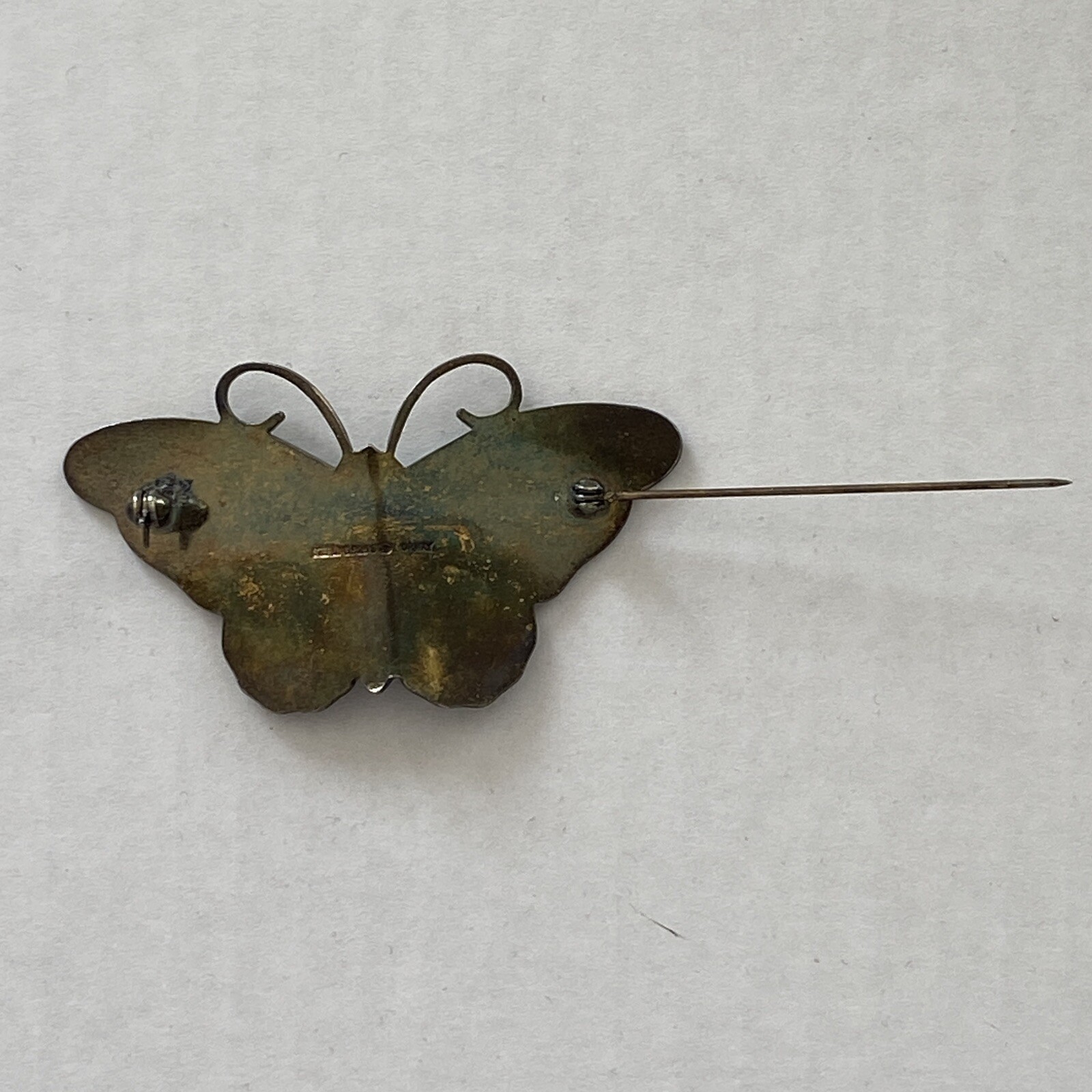 Vintage HROAR PRDZ NORWAY Butterfly Brooch Sterling &… - Gem