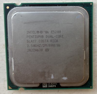 Intel Pentium Dual-Core E5200 2.50GHz Socket 775 2M 800 CPU Processor ...
