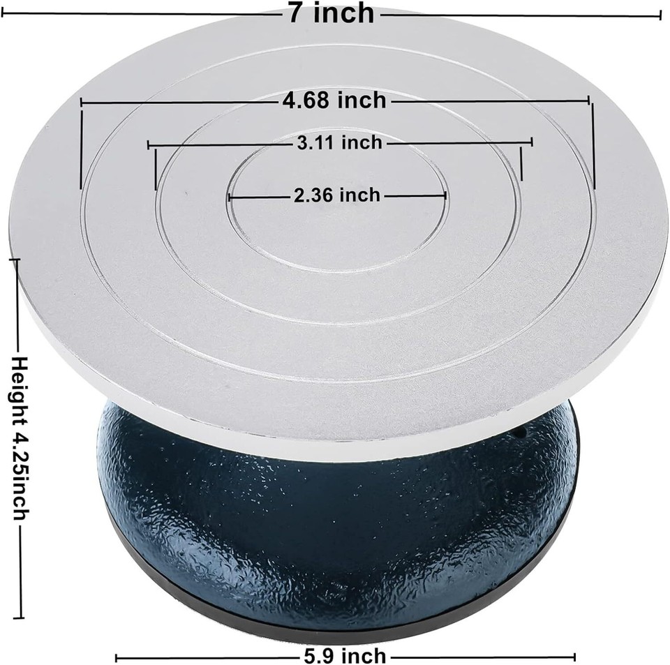 7" Diameter Sculpting Wheel Heavy Duty Metal Pottery Decorating Banding ...