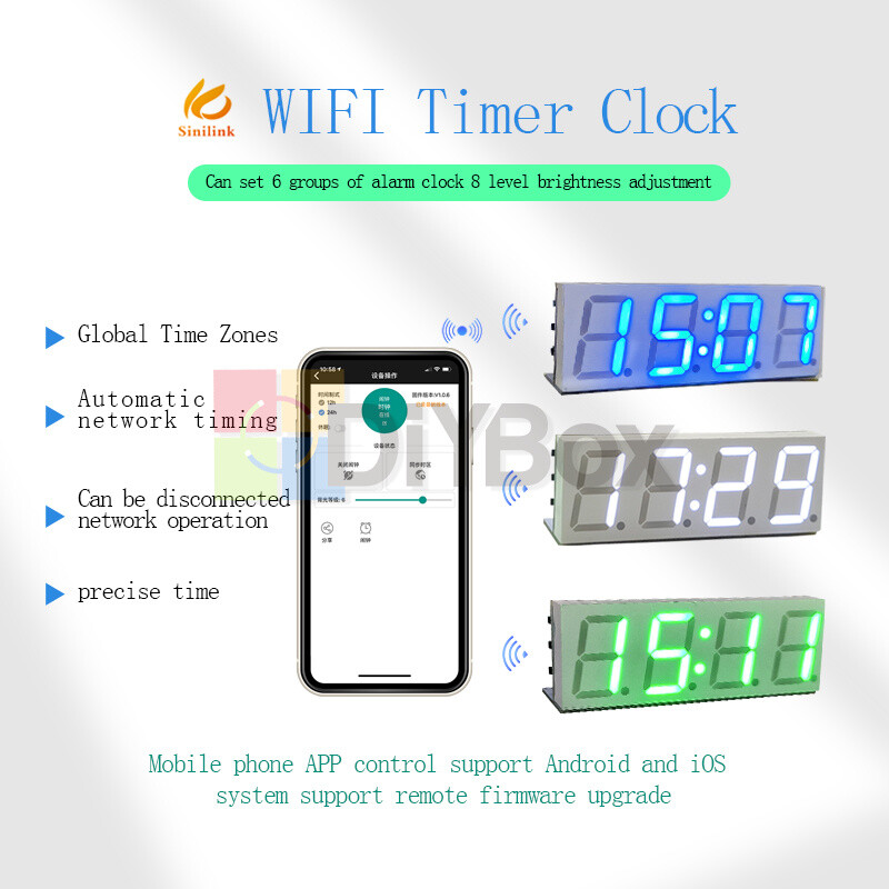 WIFI Timer Clock Module Wireless Network Auto Timing Digital Electronic ...