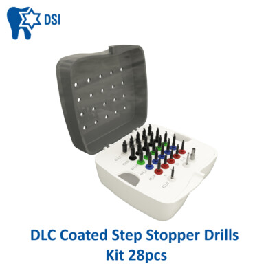 DSI Dental Implant Surgical DLC Coated Step Stopper Drill Bit Drills ...