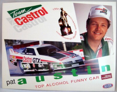 Vintage 1992 Pat Austin/Castrol Racing 8.5" x 11" Handout Postcard | eBay