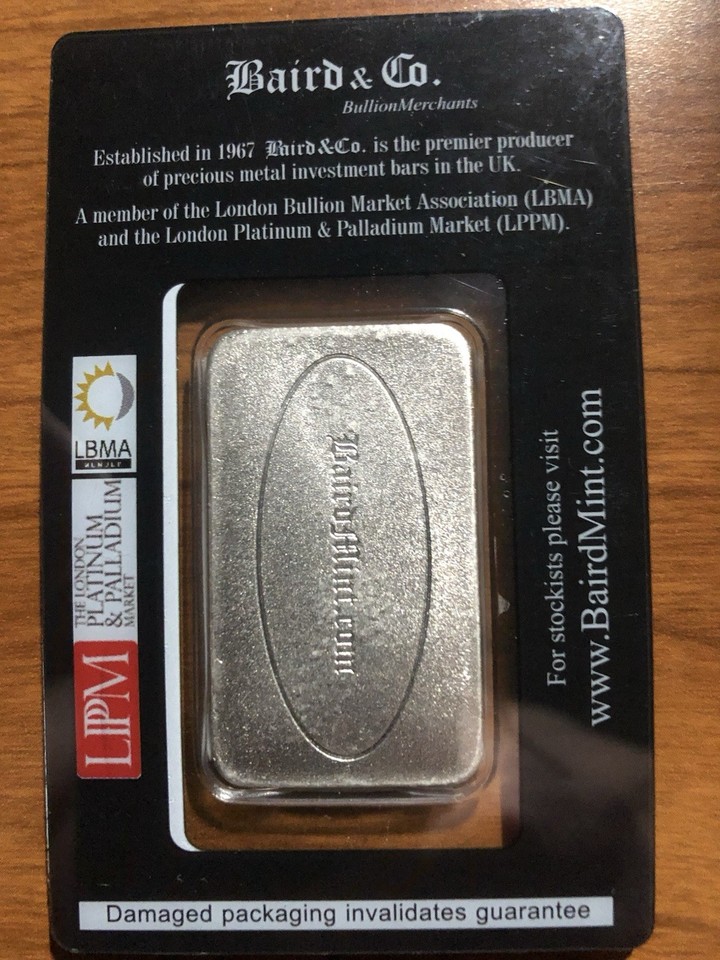 Rhodium Bar .999 Pure Baird Mint, 1 oz | eBay