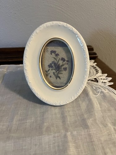 Vintage Miniature Oval Ivory Frame Repurposed with Floral Picture, | eBay