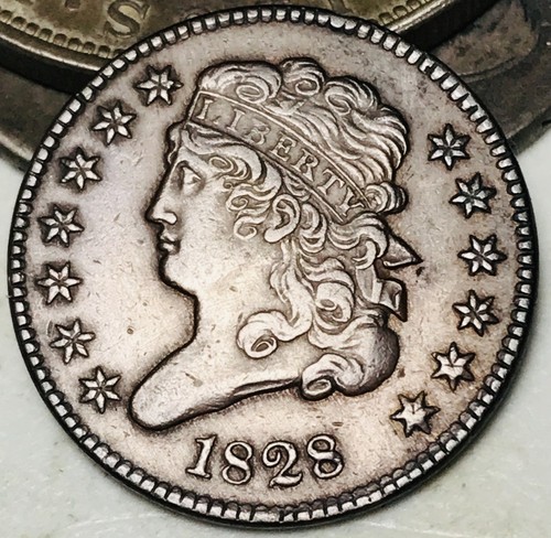 1828 Classic Head Half Cent 1/2C Ungraded Choice 13 Stars US Copper ...