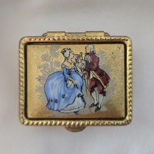 Vintage Pill Box Textured and Hand Painted and Enameled 1-1/2" | eBay