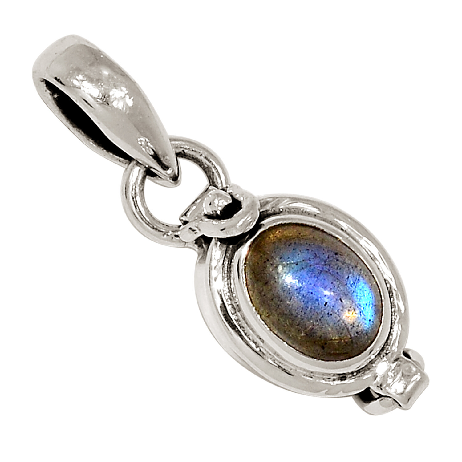 Posion - Natural Labradorite 925 Sterling Silver Pendant Jewelry ALLP ...