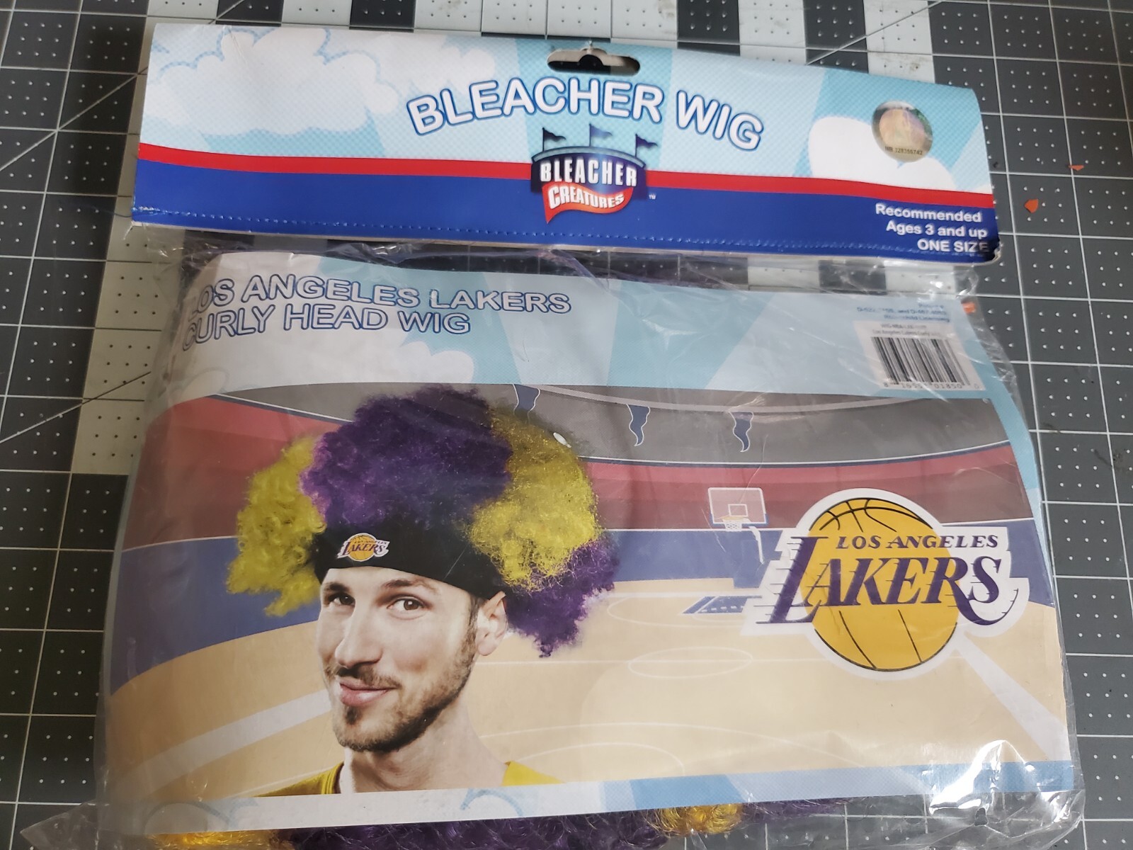 LA Lakers Bleacher FuzzHead Wig One Size Official NBA Product NIB curly ...