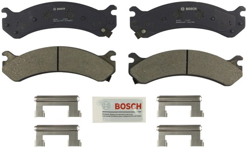 Bosch QuietCast Front Ceramic Brake Pads and Hardware for Caddy Chevy ...