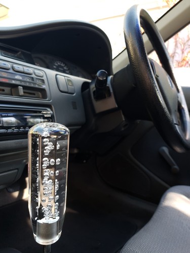 JDM gear shifter for drift car - CLEAR, 15cm - universal fit (thread ...