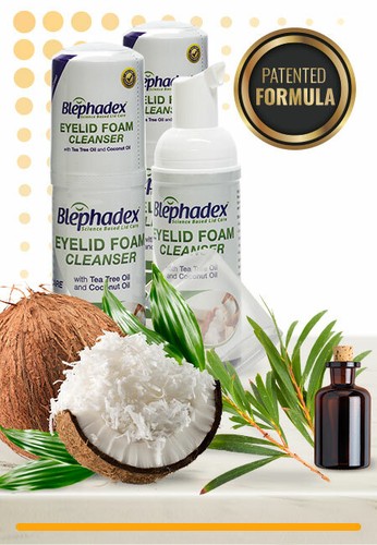 Blephadex® Eyelid Foam Cleanser with Tea Tree & Coconut Oil for Dry Eye ...