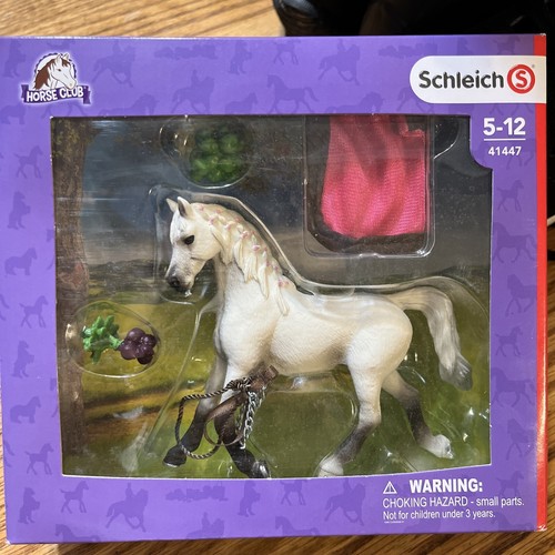 Schleich Horse Club White Arabian Mare Horse Set 41447 Ages 5-12 NEW ...