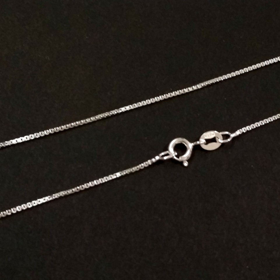16" 40cm Real 925 Sterling Silver 1mm BOX Chain Necklace BalliSilver | eBay