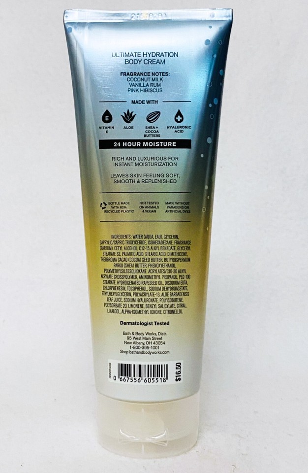 3 Bath Body Works FRESH COCONUT COLADA Ultimate Hydration Body Cream ...