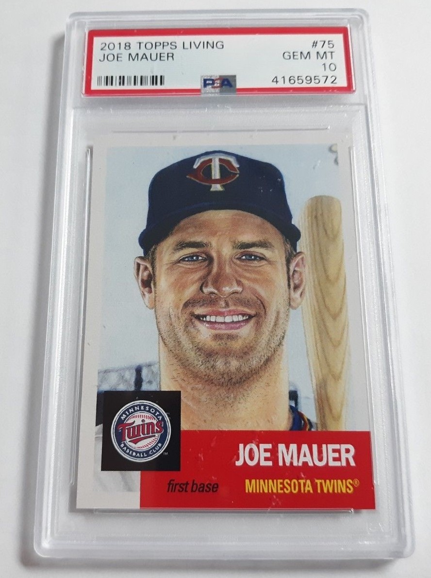 2018 Topps Living #75 Joe Mauer Card Graded PSA 10 Gem Mint HOF Hall of ...