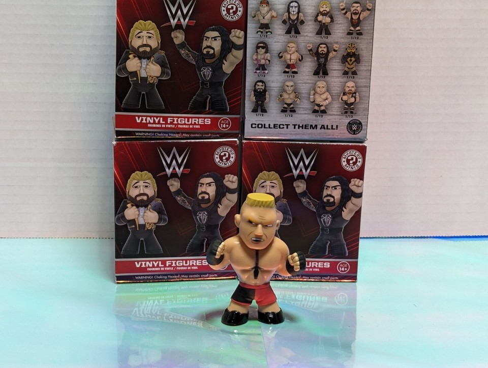 WWE Mystery Minis Blind Vinyl Figure Funko Wrestling Brock Lesner | eBay