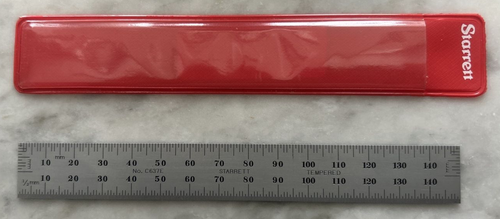 STARRETT STEEL RULE C637-150mm SPRING TEMPERED STEEL RULE mm GRAD ...