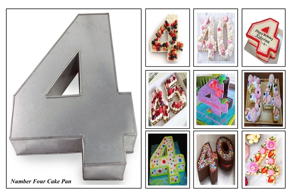NUMBER CAKE TINS BIRTHDAY ANNIVERSARY CELEBRATION 0 TO 9 PAN MOULD TWO ...