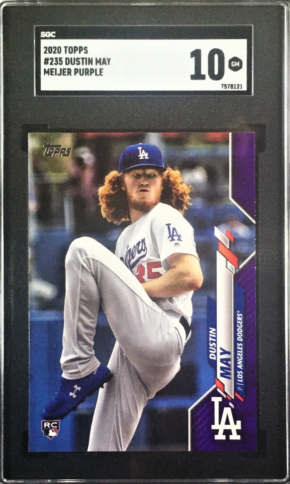 2020 Topps Series 1 Meijer Purple #235 Dustin May RC SGC 10 Los Angeles ...