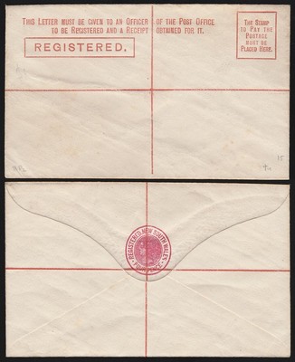 NEW SOUTH WALES Registered Envelopes 1880 4d, & 1889 normal envelope ...