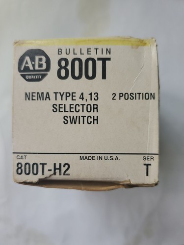 Allen Bradley 800T-H2 NEMA TYPE 4,13 Selector Switch 2 Position 800T-H2 ...