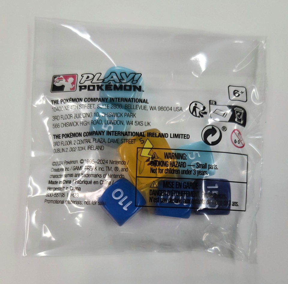 Official Play! Pokémon TCG Damage Counter Dice Set – Pikachu Heads ...