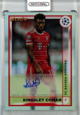 2022-23 Topps Merlin Kingsley Coman Autographs Bayern Monaco Soccer ...