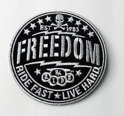 Freedom Ride Fast Live Hard Motorcycle Embroidered Arm Vest Patch 4 inches | eBay