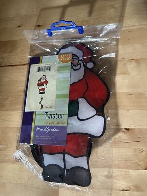 NOS Santa Wind Garden Twister Hanging Spinner Premier Designs Size 6” X ...