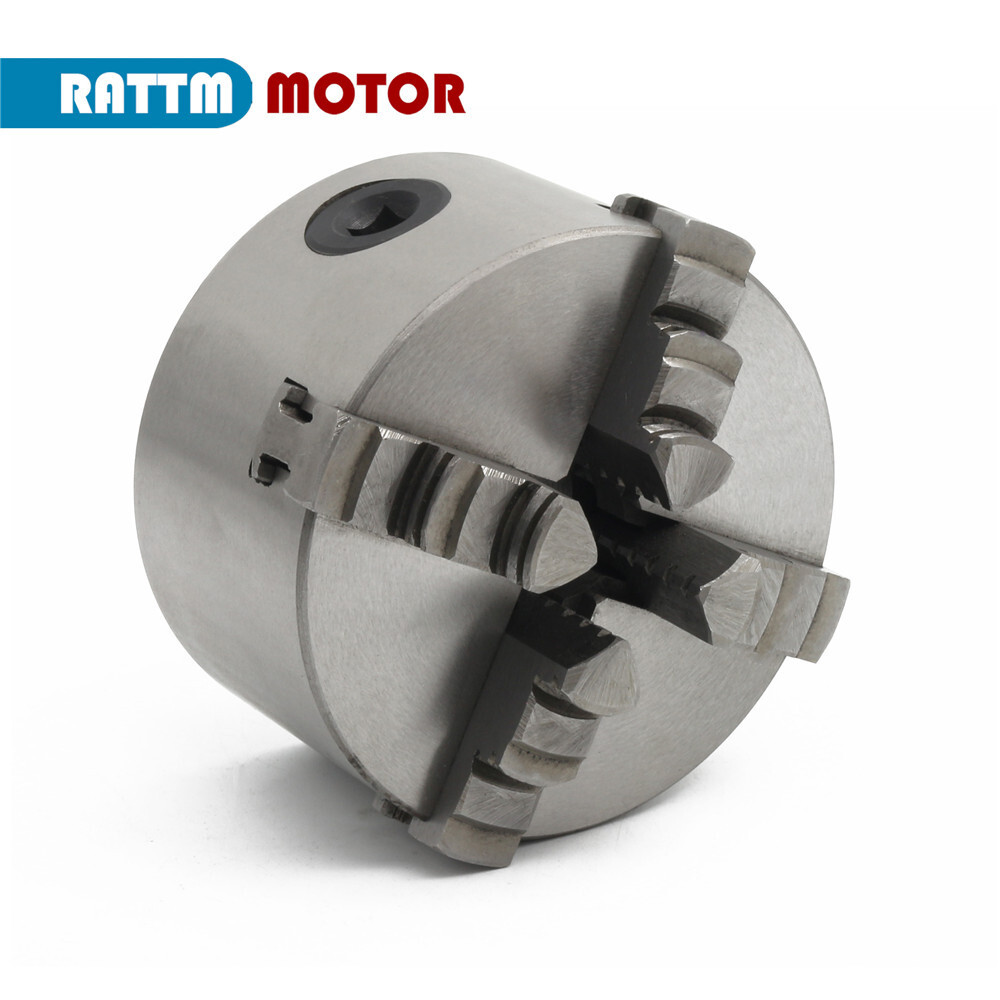 〖UK〗K12 100mm 4 jaw Chuck 4" Self-Centering+External Jaws for Lathe CNC ...