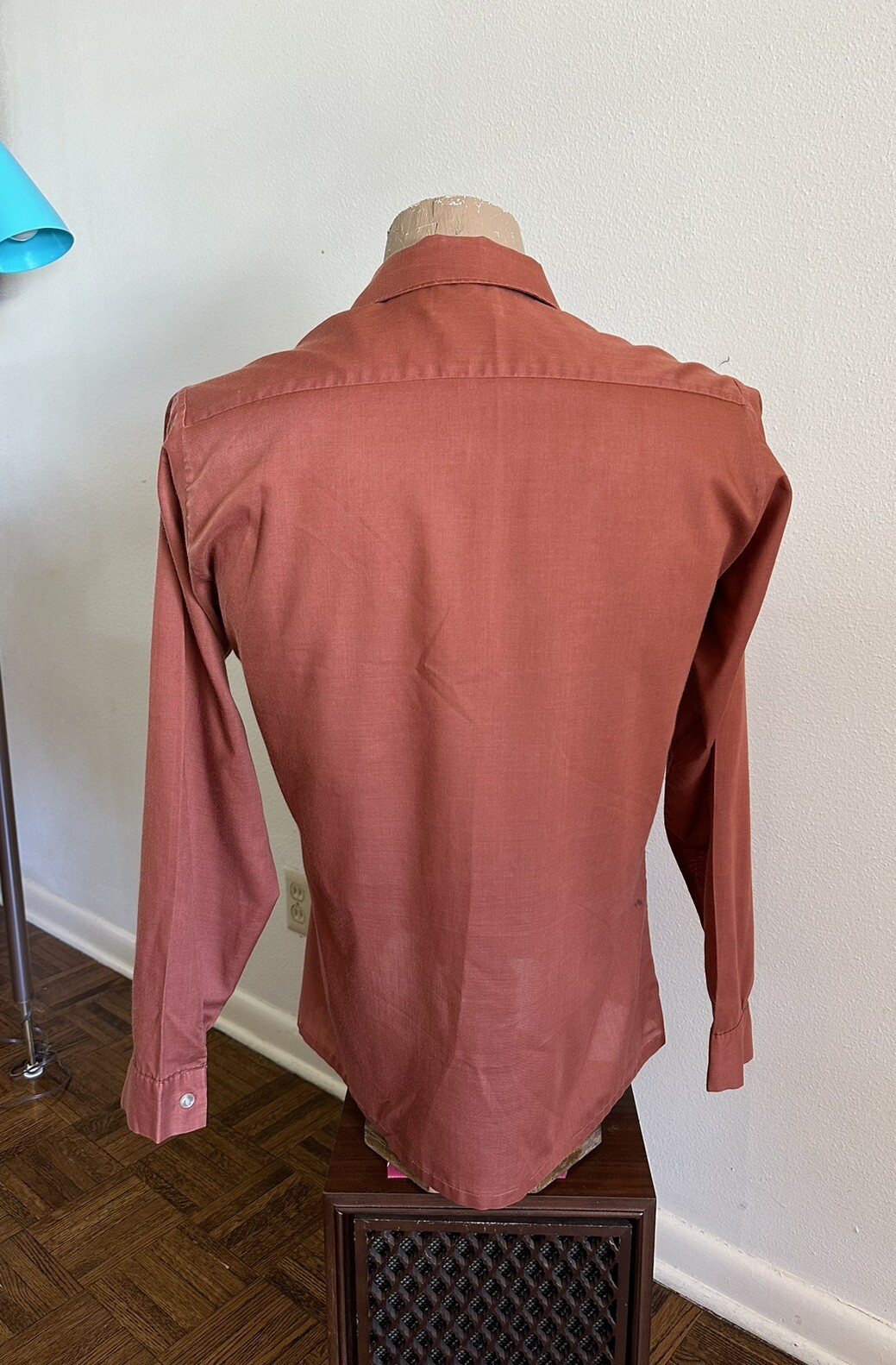 Vtg 1960s 70s TRUVAL Sanforized Loop Collar Shirt 14 … - Gem