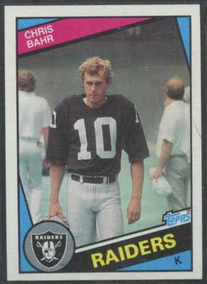 1984 Topps #102 Chris Bahr Oakland Raiders | eBay