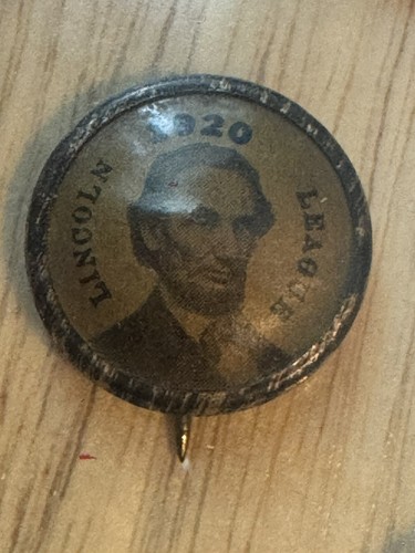Antique RARE Authentic Abraham Lincoln League 1920 Republican Party Pin ...