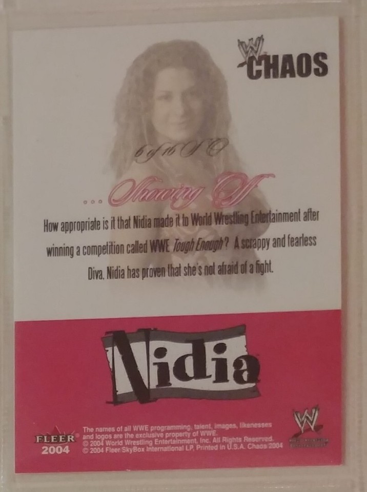 2004 Wwe Fleer Chaos Showing Off Nidia Insert Card. #6 SO. Very Rare ...