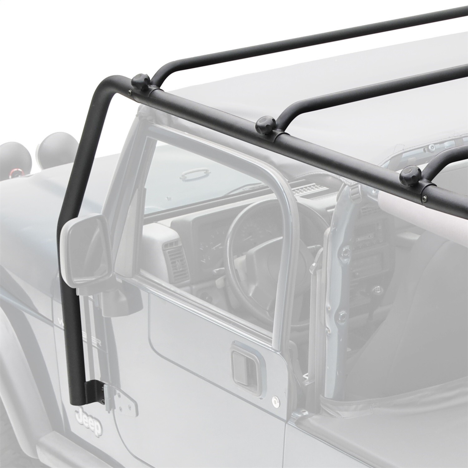 Smittybilt SRC Heavy Duty Roof Rack-Matte Black, for Wrangler TJ; 76713 ...
