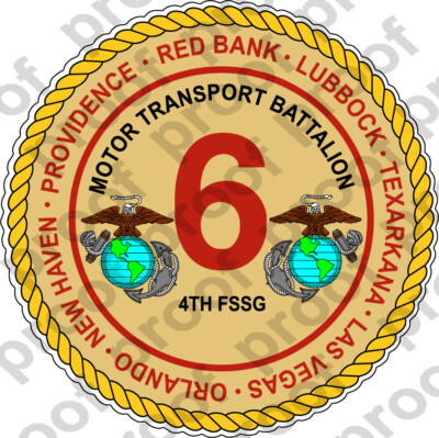 STICKER USMC UNIT 6TH MOTOR TRANSPORT BATTALION oo USMC Lisc# 20187 | eBay