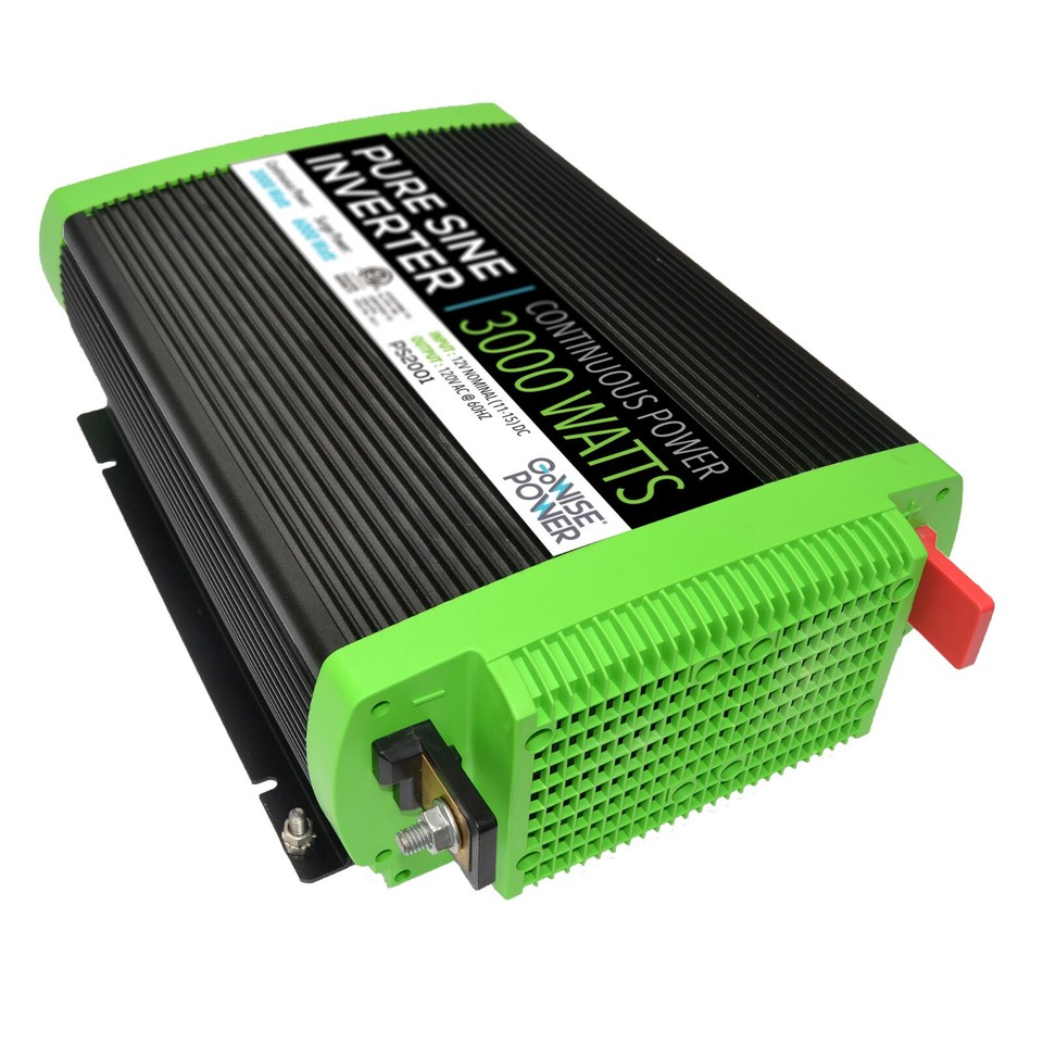 GoWISE Power 3000W/6000W Peak Pure Sine Wave Power Inver w/ Digital LCD ...