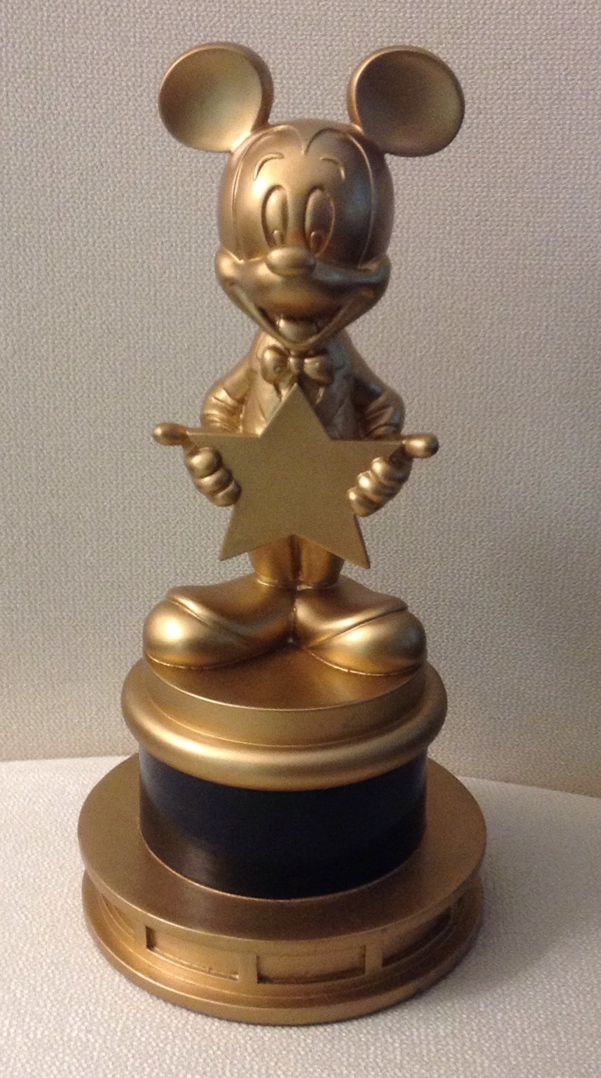 EXTREMELY RARE! DISNEY GOLDEN MICKEY AWARD STATE MICKEY MOUSE ...